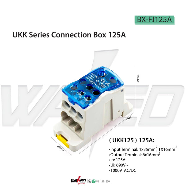 UKK SERIES CONNECTION BOX 125A – Waked Electric