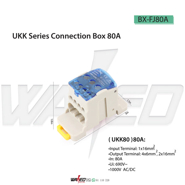 UKK Series Connection Box 80A – Waked Electric