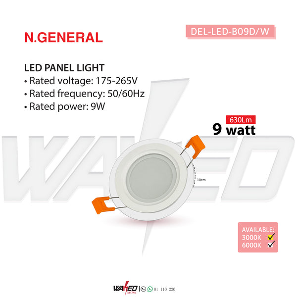 Glass Spot Light - 9w - N.GENERAL – Waked Electric