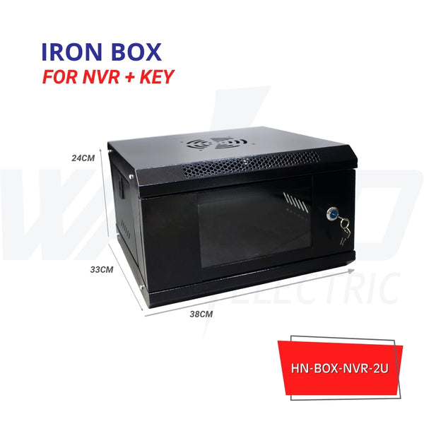 IRON BOX – Metal NVR Enclosure with Lock (2U) – Waked Electric