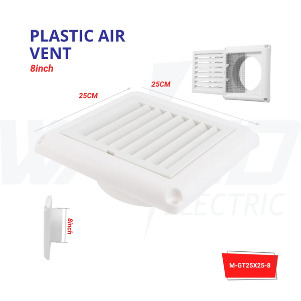 Plastic Air Vent Cover – 8 Inch – Waked Electric