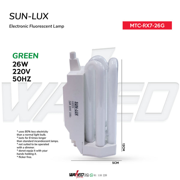 Electronic Fluorescent Lamp - 26W - SUN-LUX – Waked Electric
