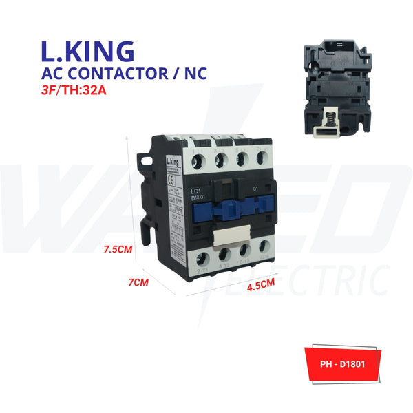 Contactor - 3f 32A NC - AC - L.KING – Waked Electric