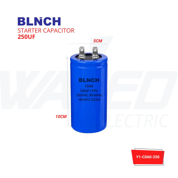 Starter Capacitor - 250uf - BLNCH – Waked Electric