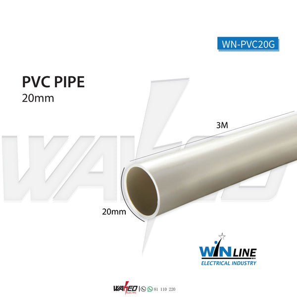 PVC Pipe - 20mm - 3m -WINLINE – Waked Electric