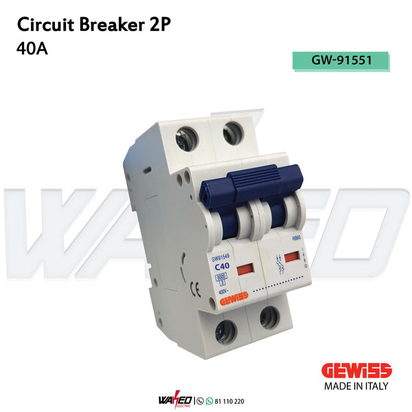 MCB - GW- 2 PHASE - 40A – Waked Electric