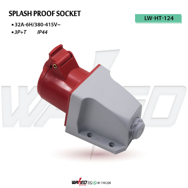 Splash Proof Socket - 32A – Waked Electric