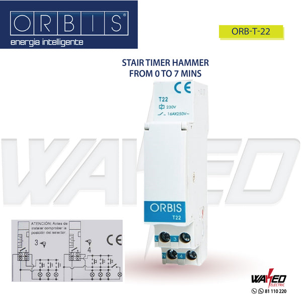 StairCase Timer - Single Module - 0.45sec-07min-230V – Waked Electronics