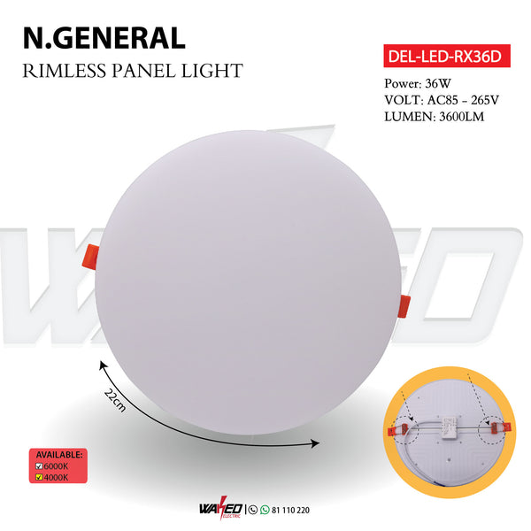 Rimless Spot Light - 36Watt Round – Waked Electric