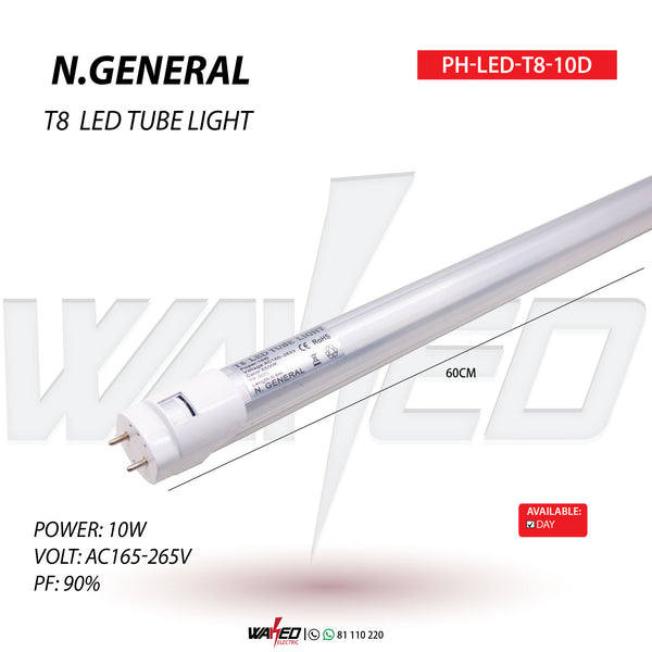 LED T8 - 10W - N.GENERAL – Waked Electric